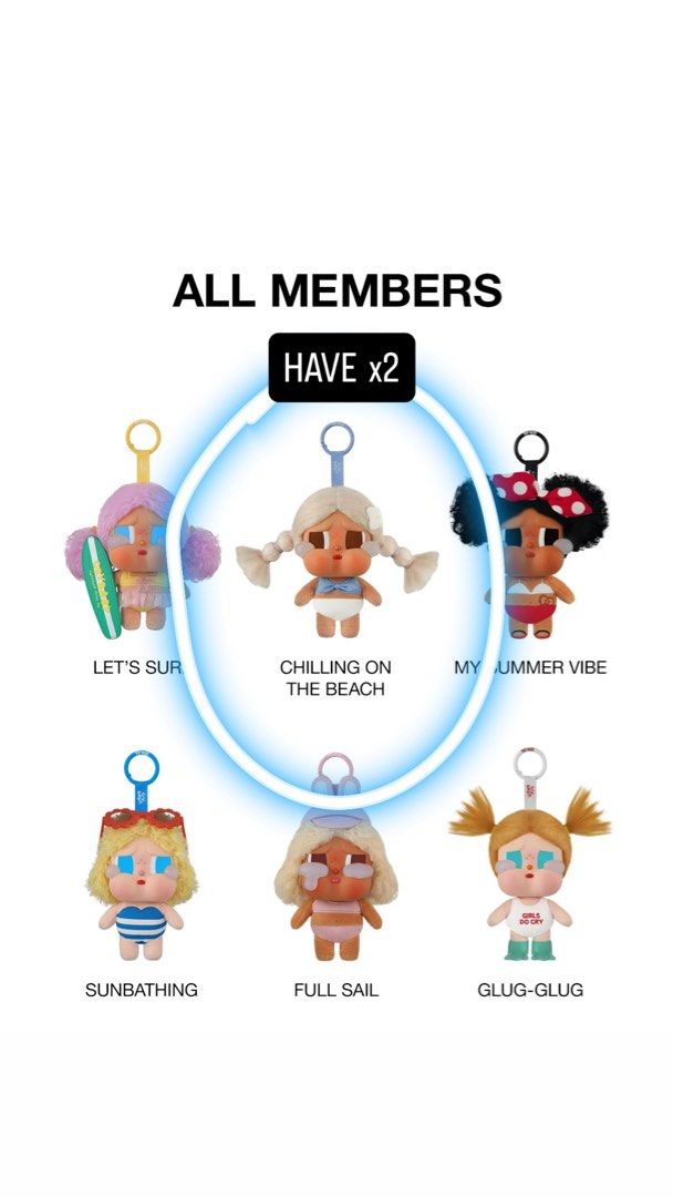 Pop Mart Crybaby Vacation Mode On Chilling on the beach Blind Box ...