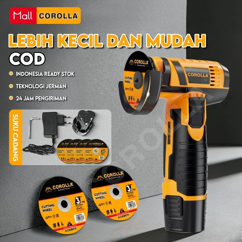 Portable angel Grinder Cordless 3 inci Mesin Gerinda Tangan Elektrik ...