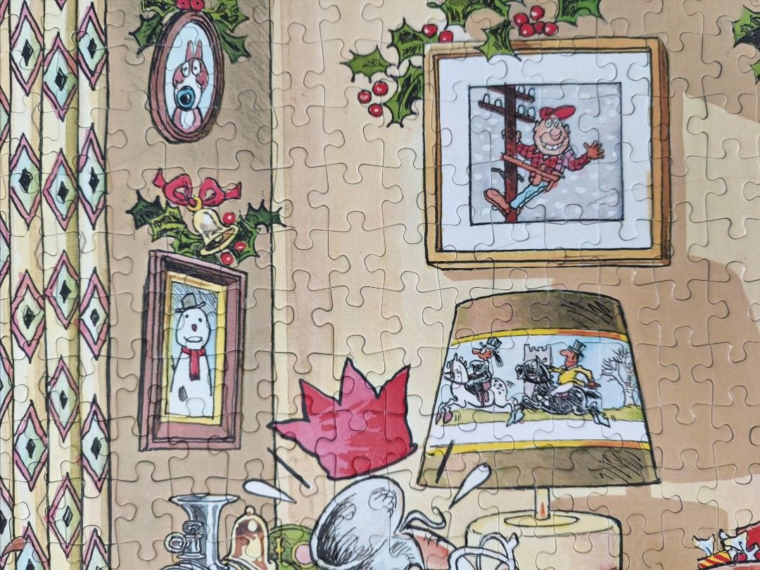 🍄Rare Preowned 1000pcs Jumbo Wasgij Christmas Short Circuit Jigsaw ...