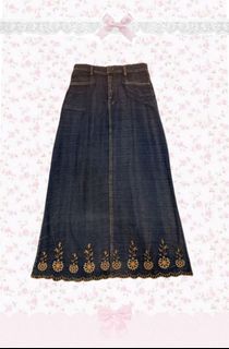 Rok Vintage Y2K Rok Jeans, Fesyen Wanita, Pakaian Wanita, Gaun & Rok di ...