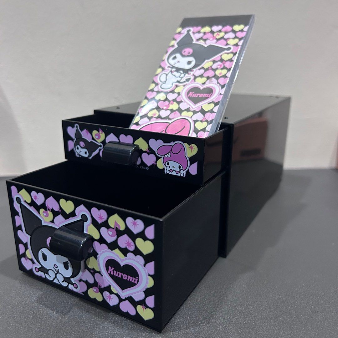 Sanrio Kuromi Acrylic Storage Box with Memo Pad, Furniture & Home ...