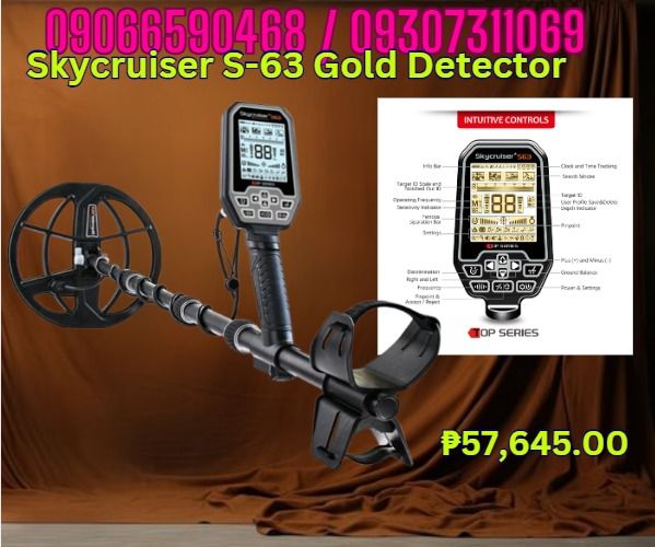 Skycruiser Underground Gold Metal Detector S63 Multi Frequency All ...