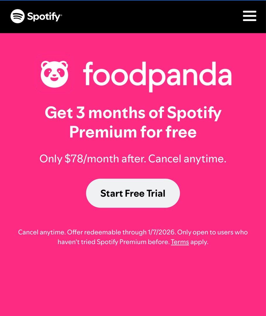 Spotify Premium 3-Month Subscription, 門票＆禮券, 禮品卡、印花 - Carousell