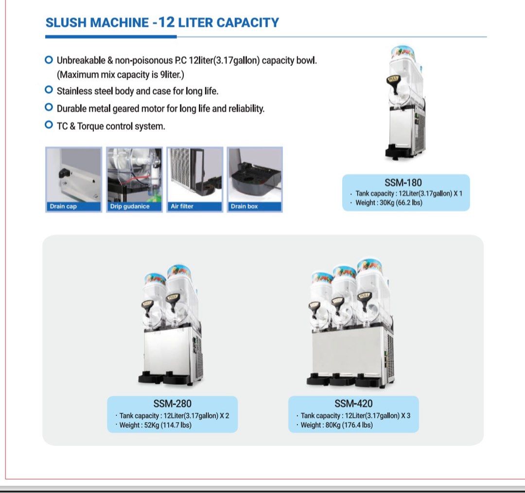 SSM-180 Commercial Slushie Machine, TV & Home Appliances, Kitchen ...