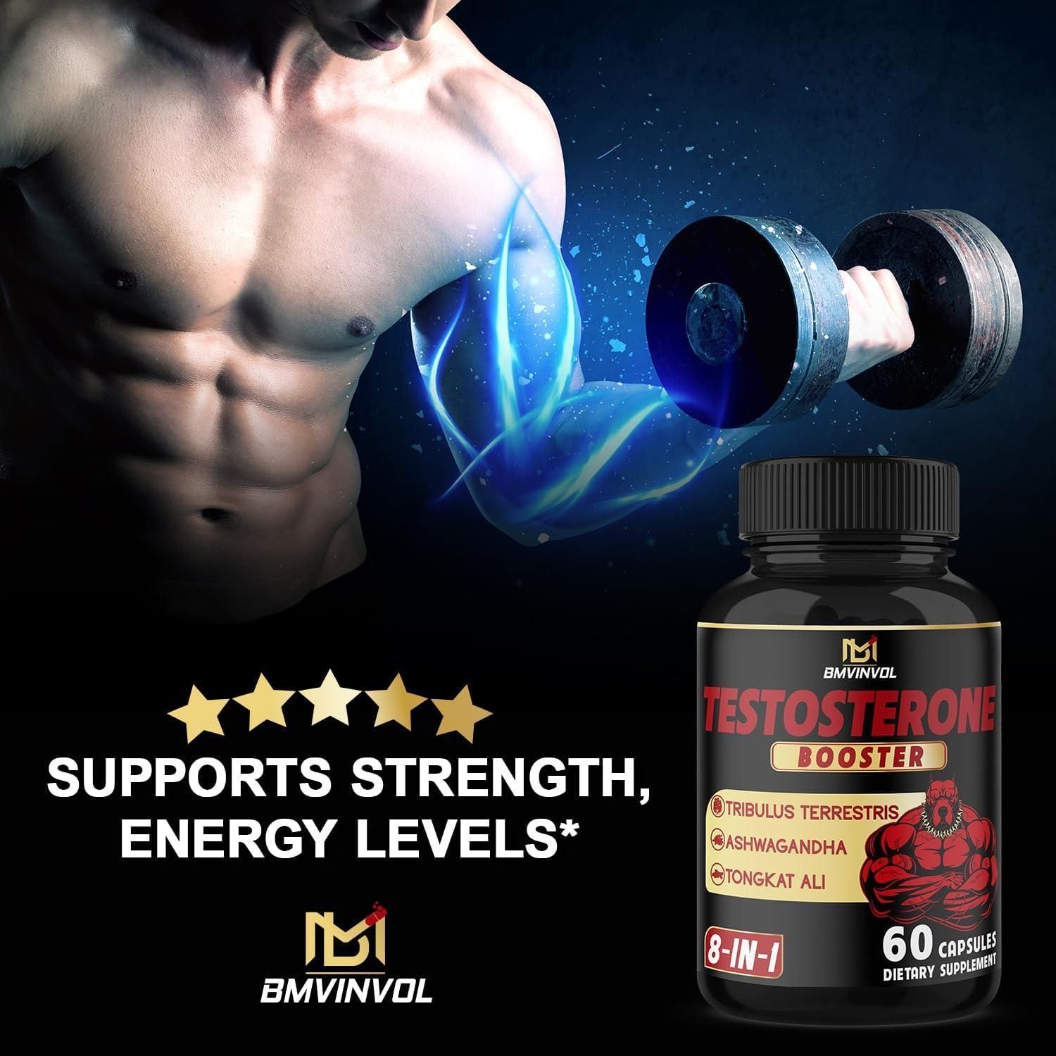 Test Booster for Men - 2 Packs 60 Capsules - 15500Mg Per Serving with ...