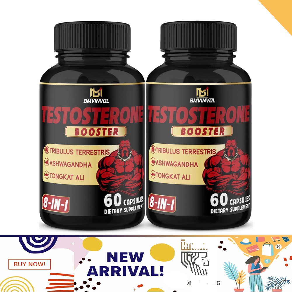 Test Booster for Men - 2 Packs 60 Capsules - 15500Mg Per Serving with ...