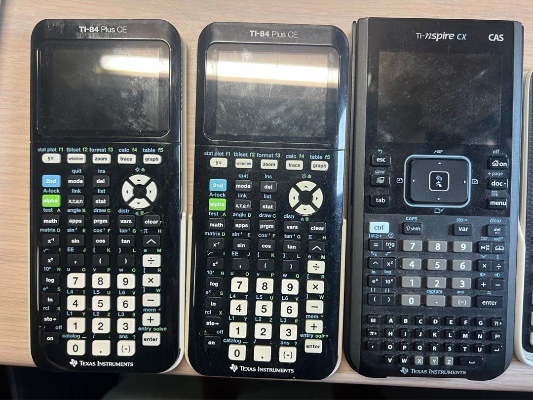 Graphic calculator, GC, Texas Instruments TI-84 Plus CE and TI-Nspire ...