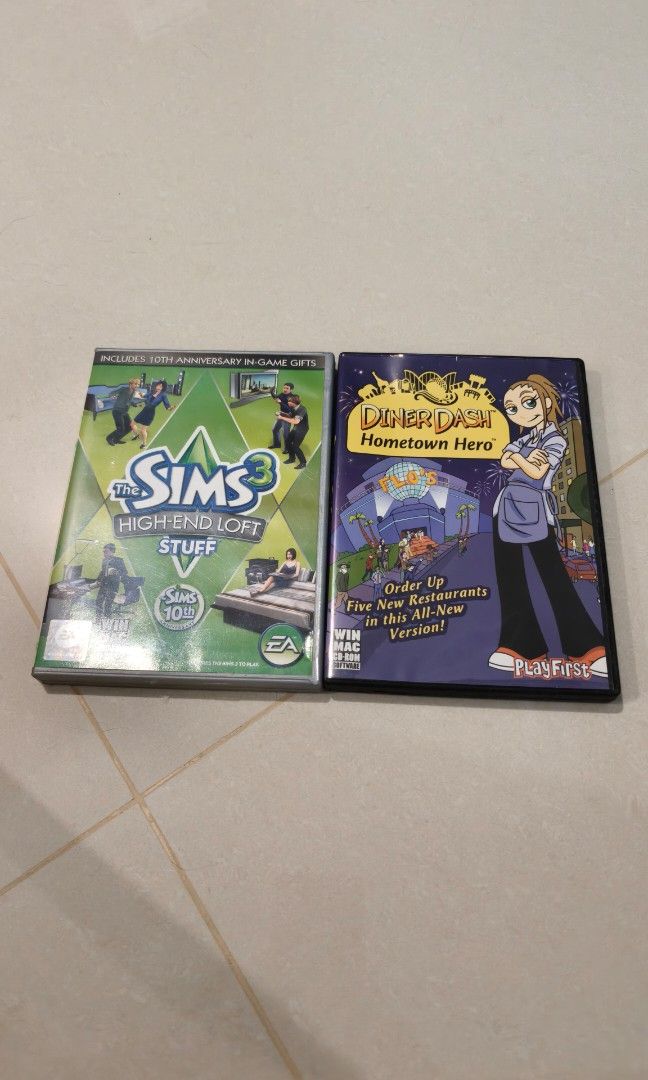 The Sims 3 expansion & Diner dash computer games, Video Gaming, Video Games, Others on Carousell