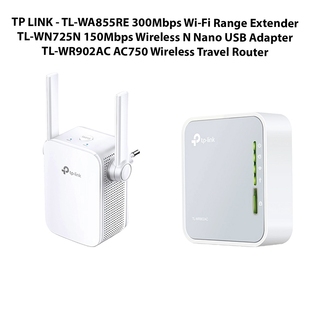TP LINK - TL-WA855RE 300Mbps Wi-Fi Range Extender TL-WN725N 150Mbps ...
