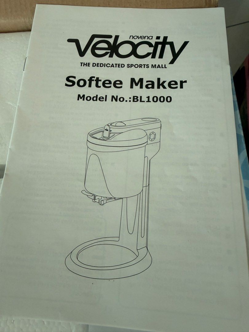 Velocity Soft Serve Ice Cream Maker BL1000, TV & Home Appliances ...