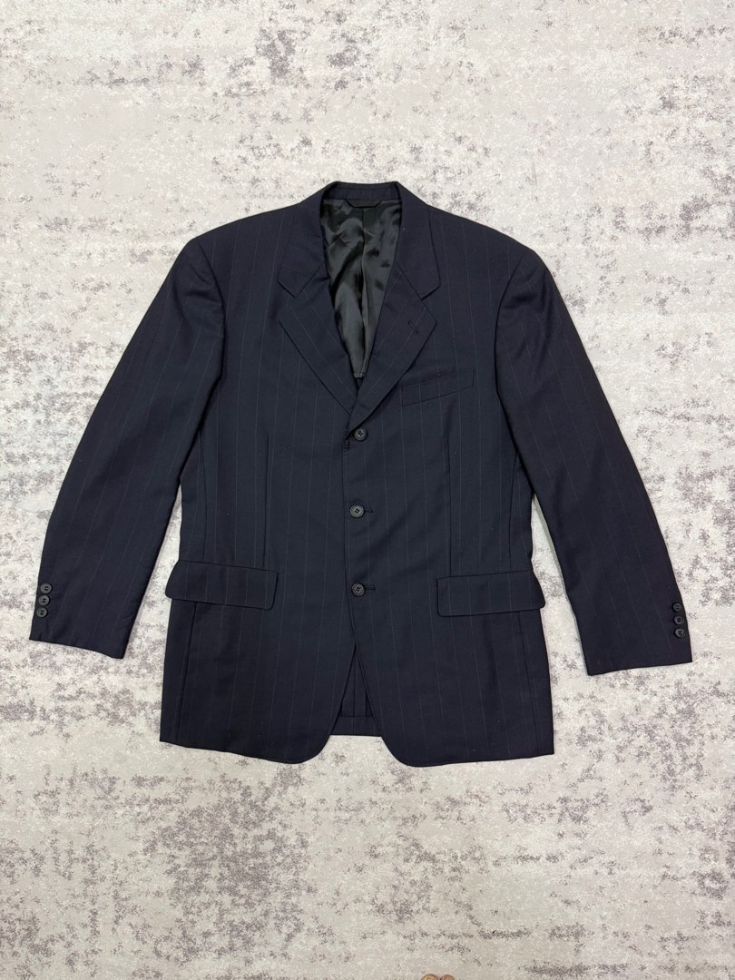 VINTAGE A.A.R YOHJI YAMAMOTO DURBAN DARK BLUE STRIPE BLAZER, Men's ...