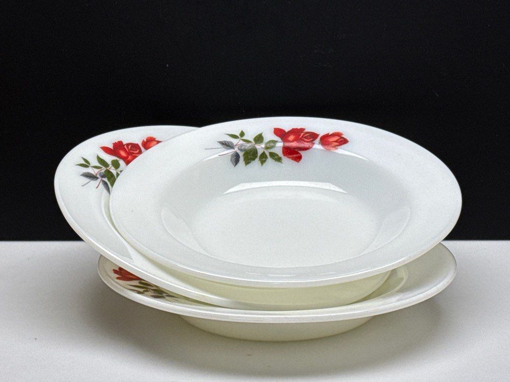 Vintage PYREX JAJ June Rose Soup Dish Plate 8.5”, Furniture & Home ...
