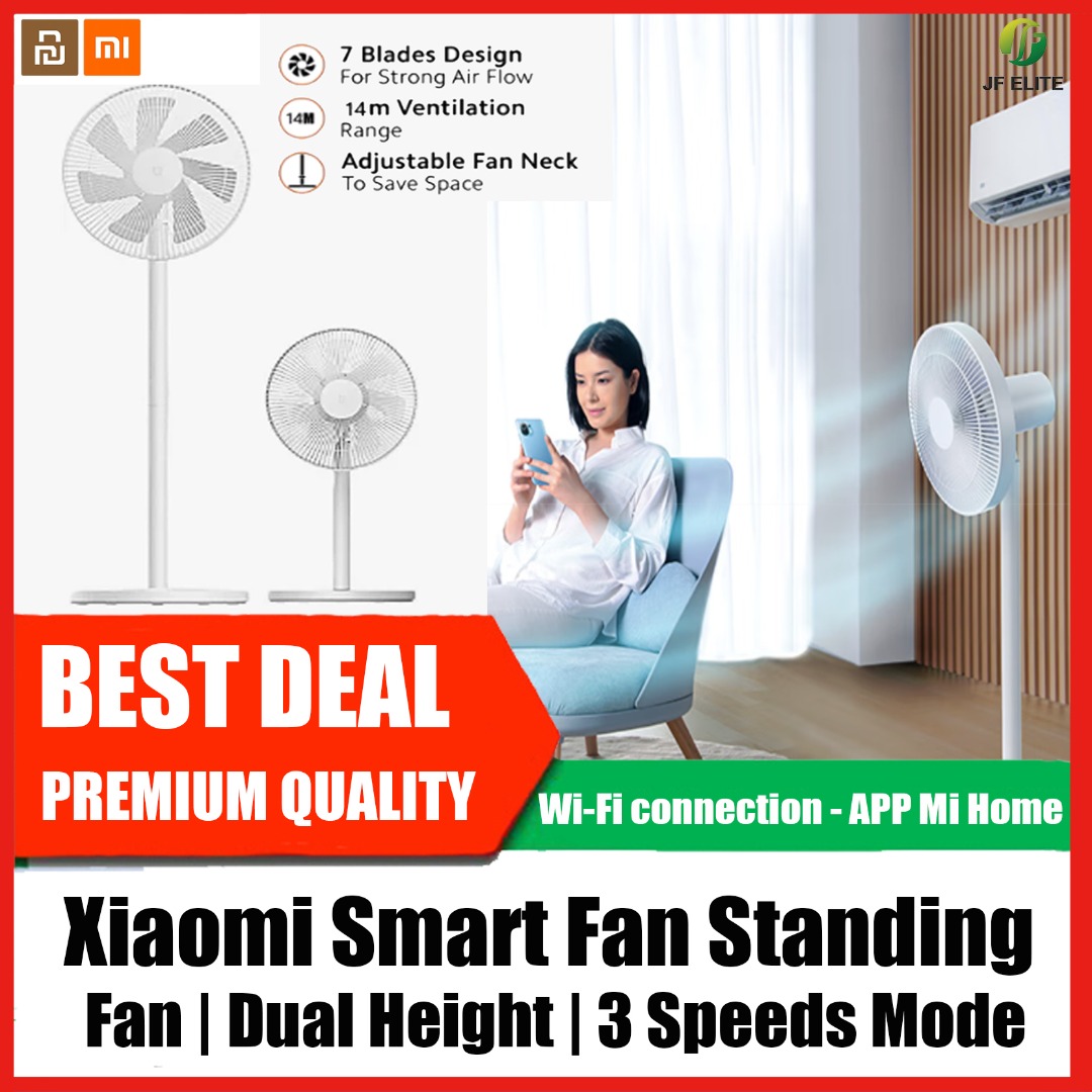 【Xiaomi Smart Fan Standing】Fan | Dual Height | 3 Speeds Mode, Furniture ...