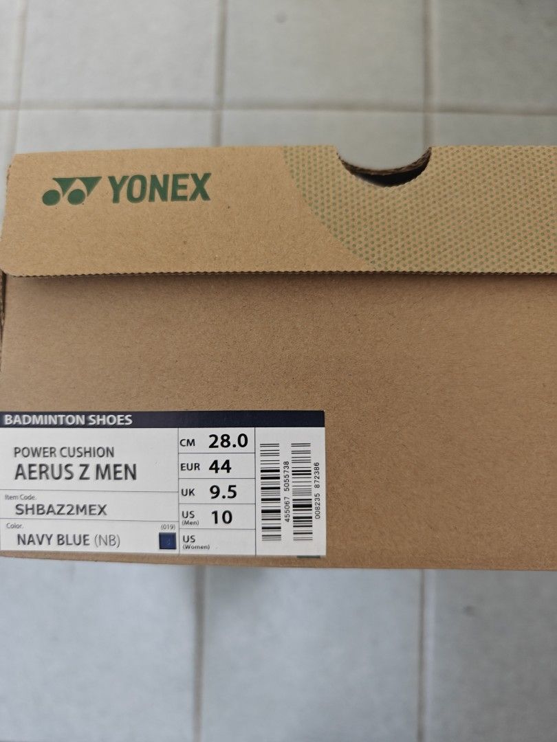 Yonex Aerus Z Men Badminton Shoes - Navy Blue, Men's Fashion, Footwear ...