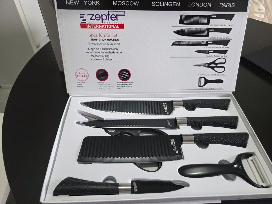 Zepter International 6-Piece Knife Set, Furniture & Home Living ...