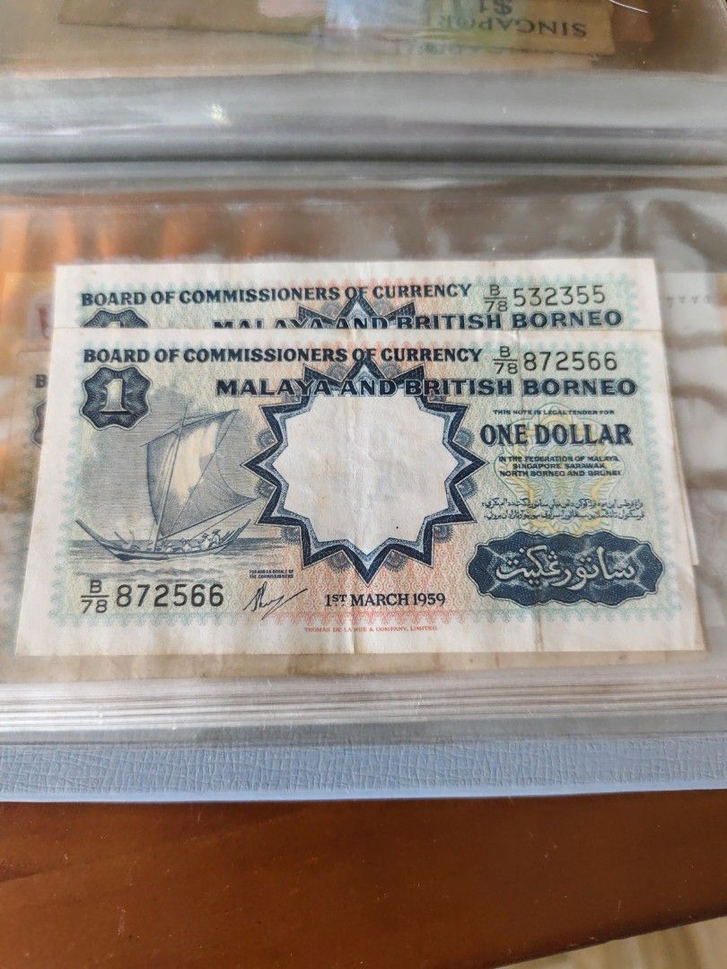 1959 Malaya and British Borneo One Dollar Banknote, Hobbies & Toys ...