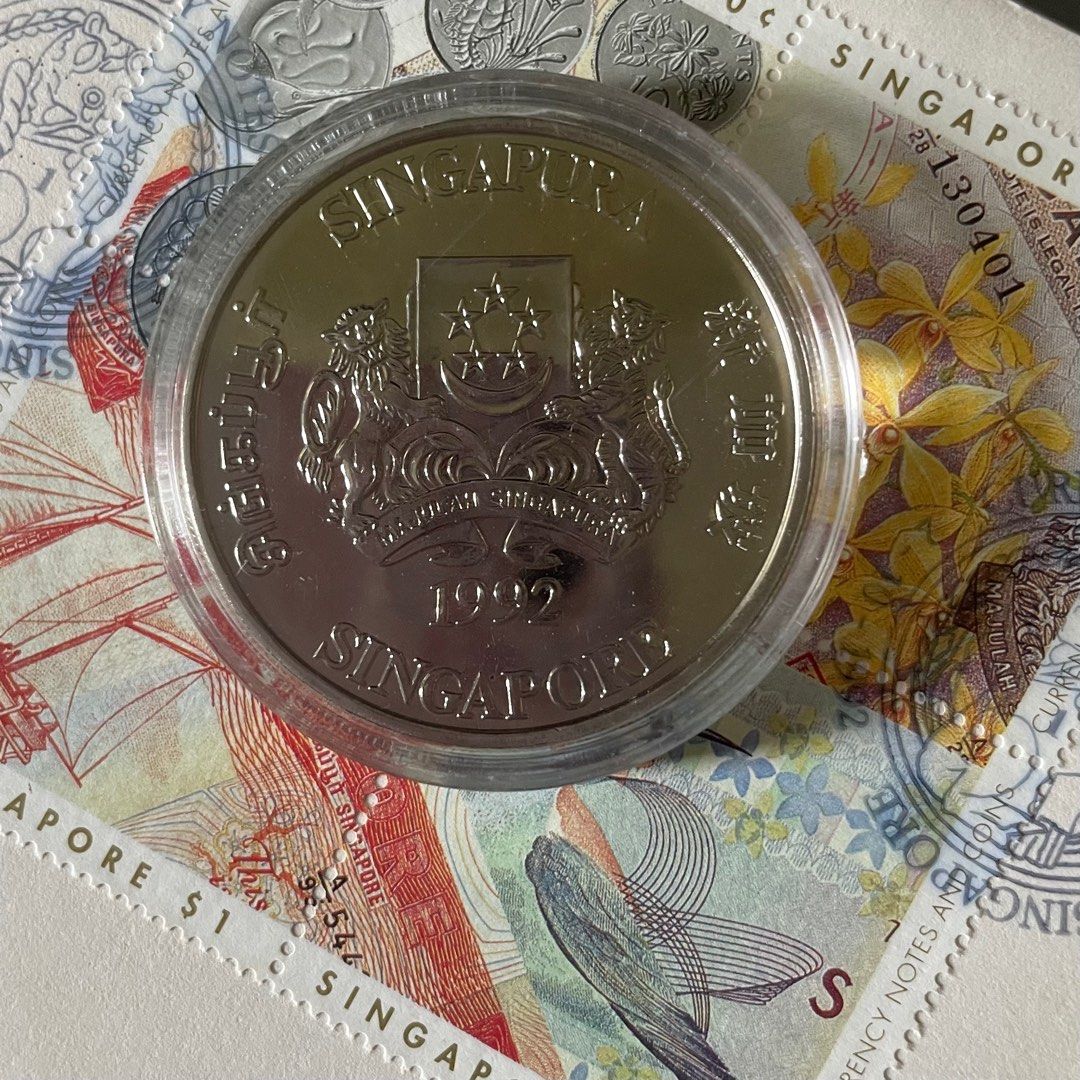 1992 Singapore Lunar Monkey $10 Cupro-Nickel Coin (First Series ...