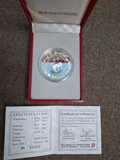 1996 -Celebrating 60years in Singapore 0.925 silver 41gm.low mintage ...