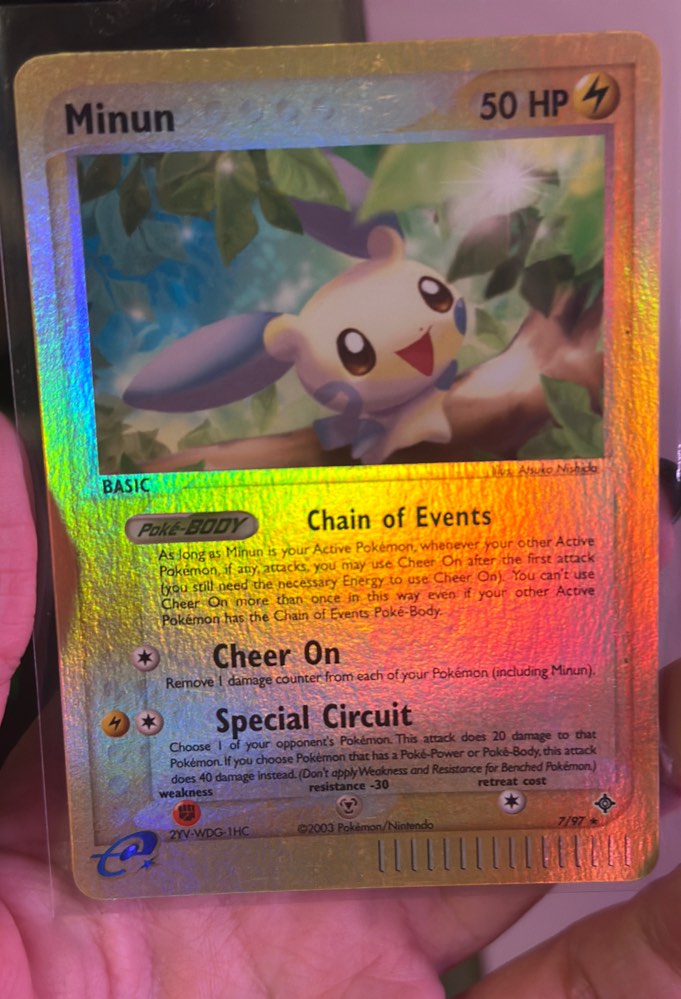 2003 Vintage Pokemon Dragon Minun #7 / 97 Rare Reverse Holo TCG Card ...