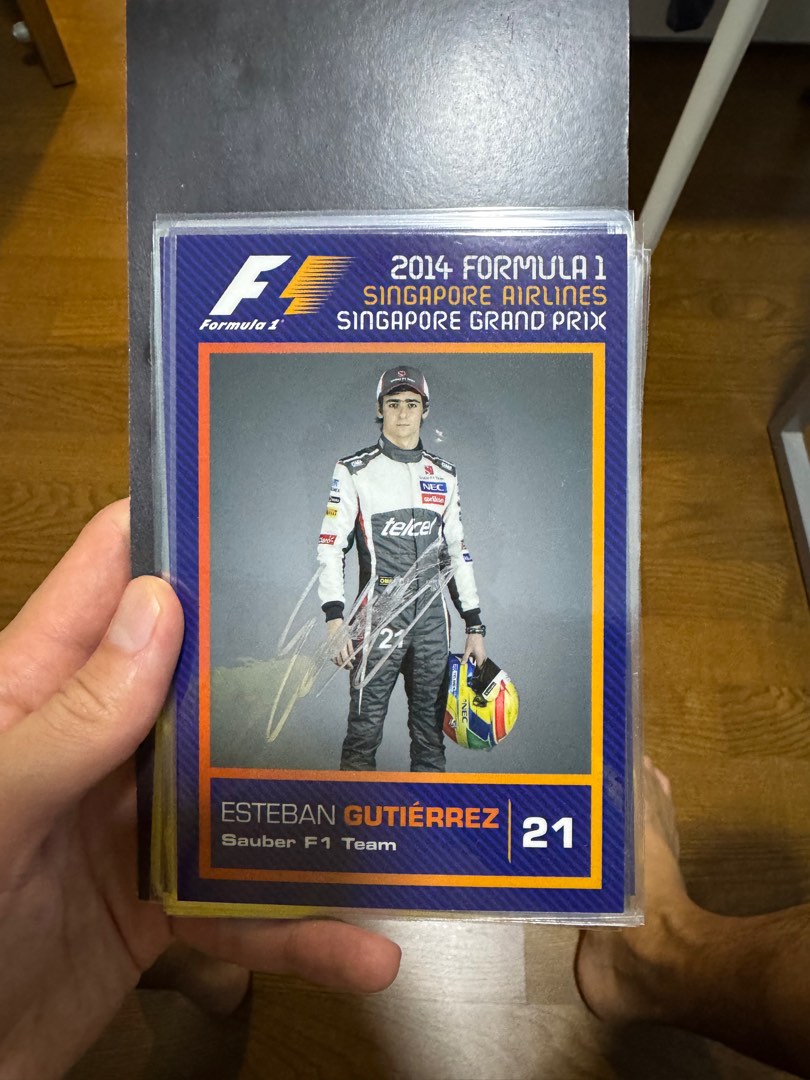 2014 F1 Singapore Grand Prix Autograph Cards, Hobbies & Toys ...