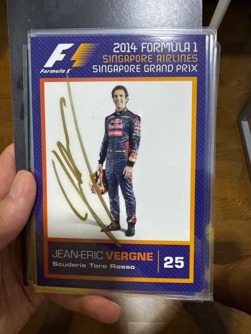 2014 F1 Singapore Grand Prix Autograph Cards, Hobbies & Toys ...