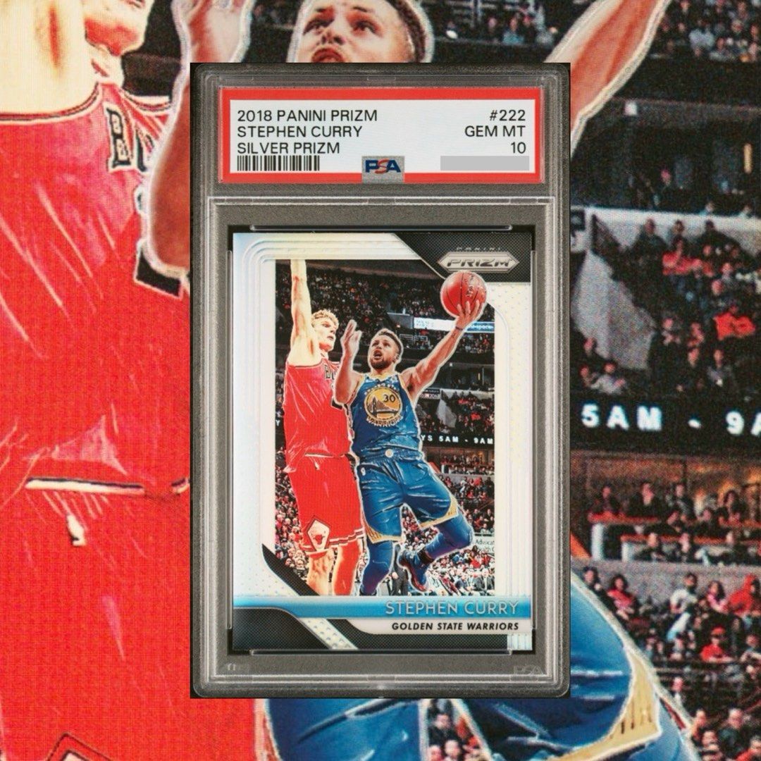 2018 Panini Prizm Stephen Curry Silver Prizm #222 PSA 10 Golden State ...