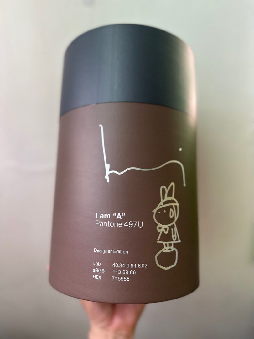 全新 b.wing 親筆簽名 Pantone 497U 色 8吋 實心搪膠 A仔, 興趣及遊戲, 玩具 & 遊戲類 - Carousell