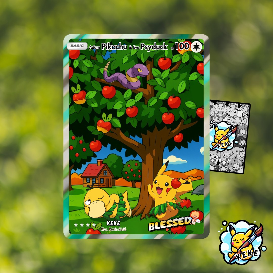 Adam Pikachu & Eve Psyduck, Hobbies & Toys, Toys & Games on Carousell