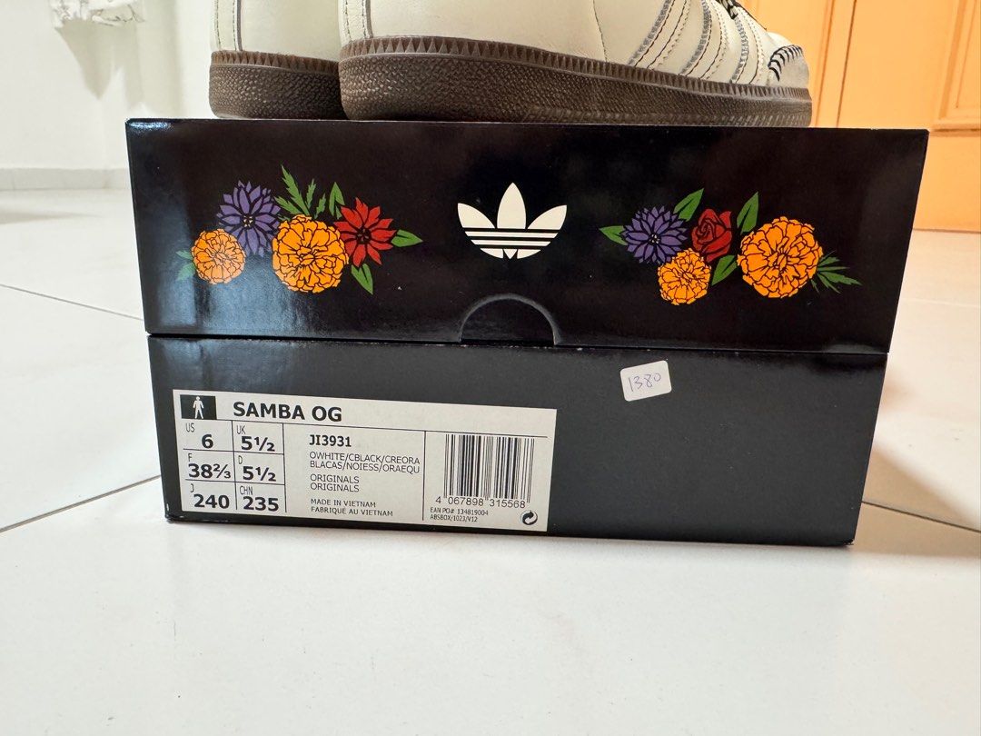 Adidas Samba OG Dia de Muertos Pack off White, Women's Fashion ...