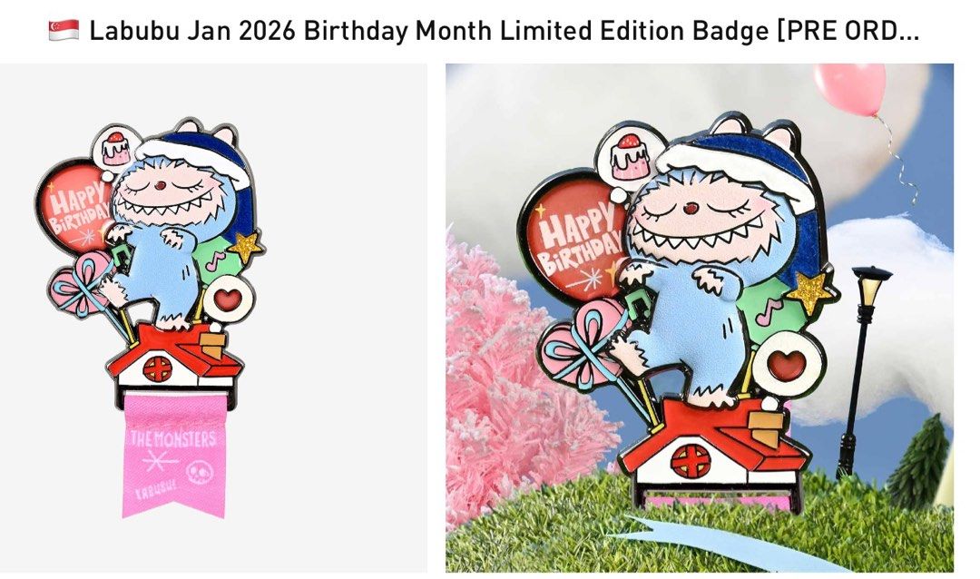 Authentic popmart Labubu Jan January birthday 2026 birthday month ...