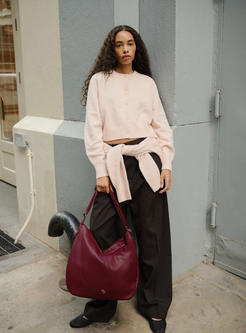 BNWT THE PAPER BUNNY THE VESSEL LOFT in Matte Rich Cabernet shoulder ...