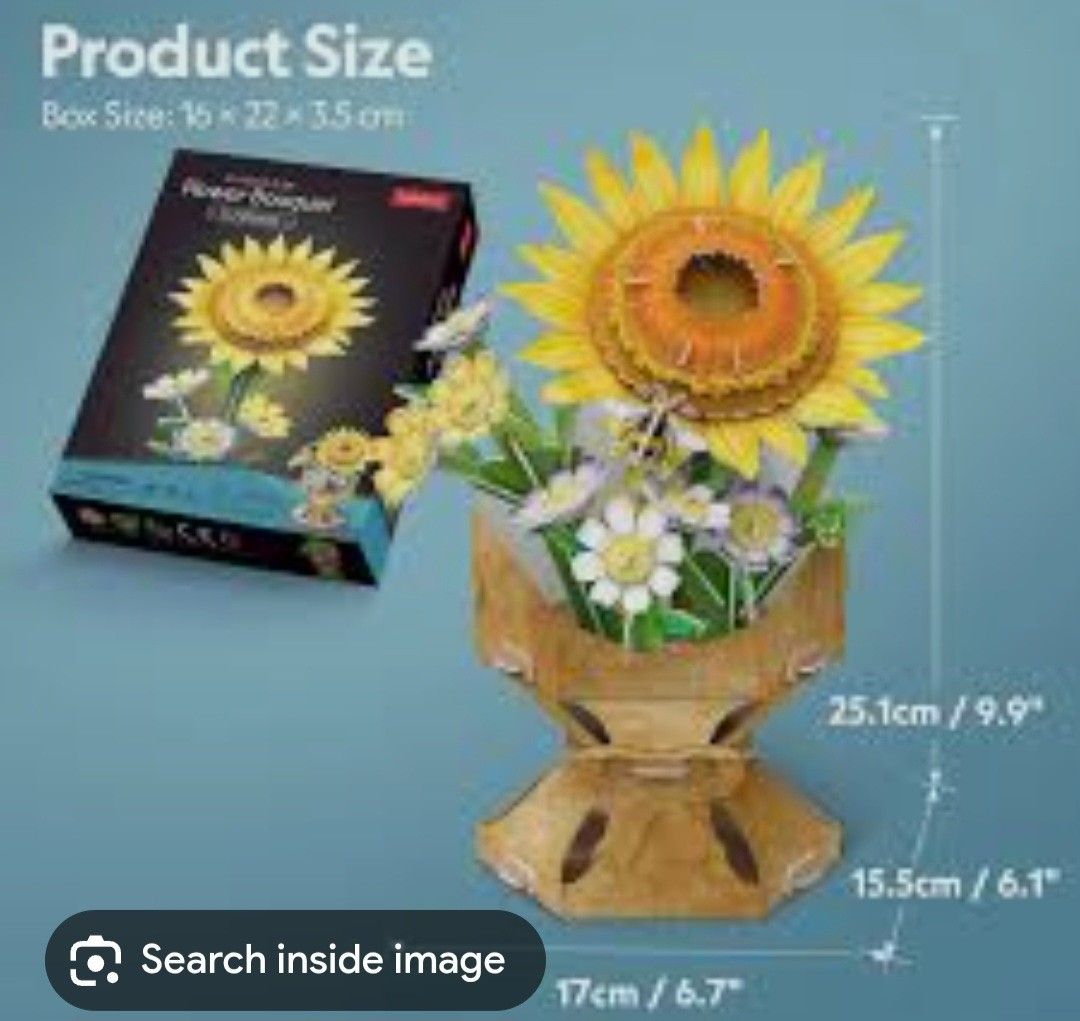 Brand New 3D Sunflower Bouquet 102 pieces Puzzles!, Hobbies & Toys ...