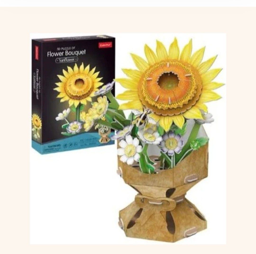Brand New 3D Sunflower Bouquet 102 pieces Puzzles!, Hobbies & Toys ...