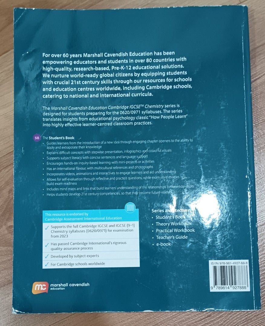 Cambridge IGCSE Chemistry Student's Book, Hobbies & Toys, Books ...