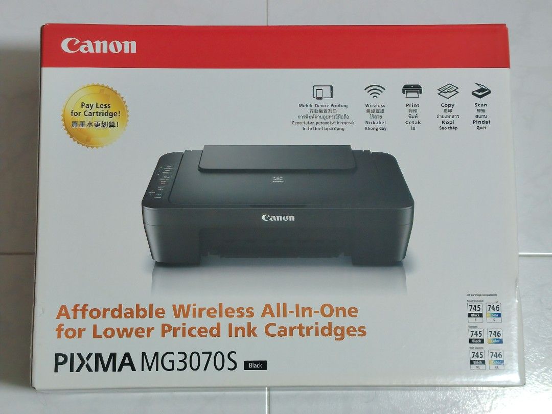 Canon PIXMA MG3070S Wireless All-in-One Printer, Computers & Tech ...