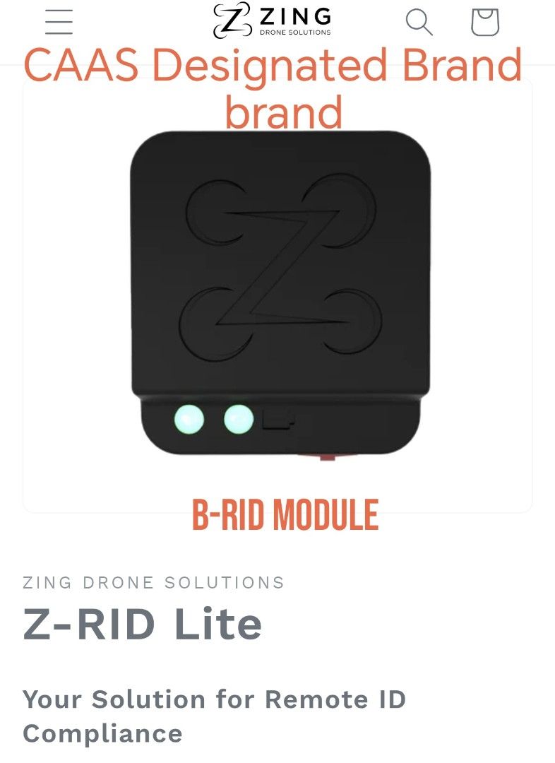 CDC voucher for BRID module for drone or airplane by CAAS regulation ...