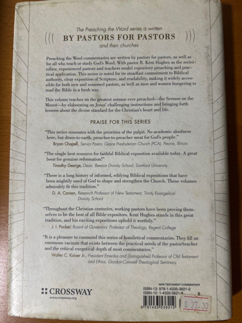Christian books: The Sermon on the Mount by R Kent Hughes, Hobbies ...