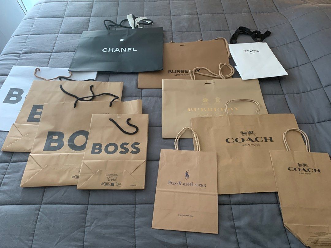 Designer Paper Shopping Bags - Chanel, Burberry, Coach, etc., Luxury ...