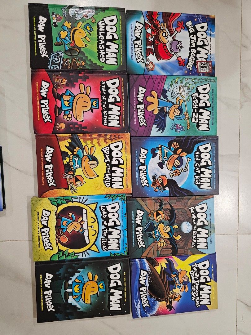 Dog Man and Cat Kid Book Set by Dav Pilkey, Hobbies & Toys, Books ...