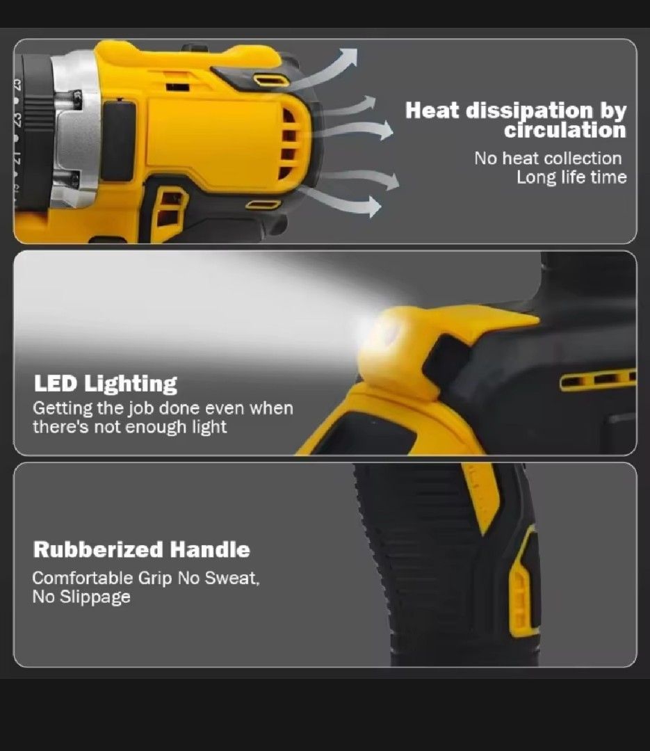 DW 21V Battery Rechargeable Power Tool Lithium Li-lon Batteries 2.0Ah 4 ...