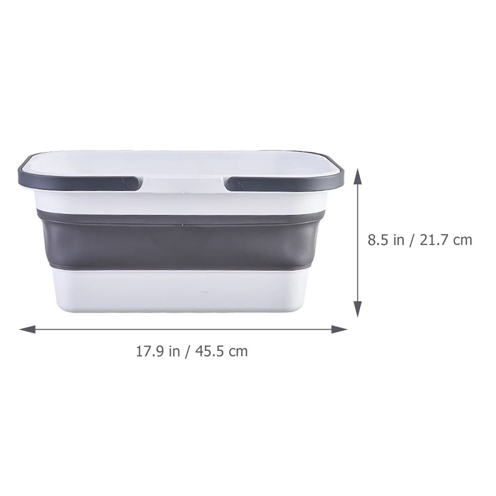 Foldable Bucket Portable Plastic Bucket Sturdy Handle Multipurpose for ...