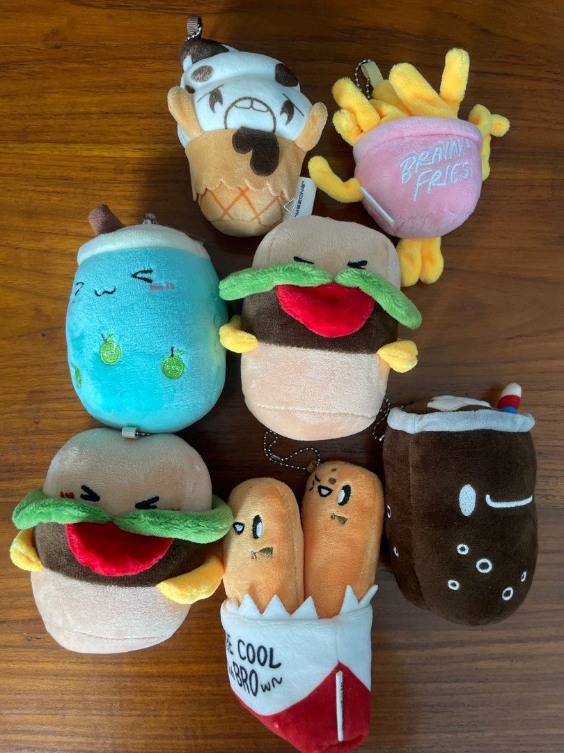 Food Plushie Keychains - Burger, Fries, Boba, and More!, Hobbies & Toys ...