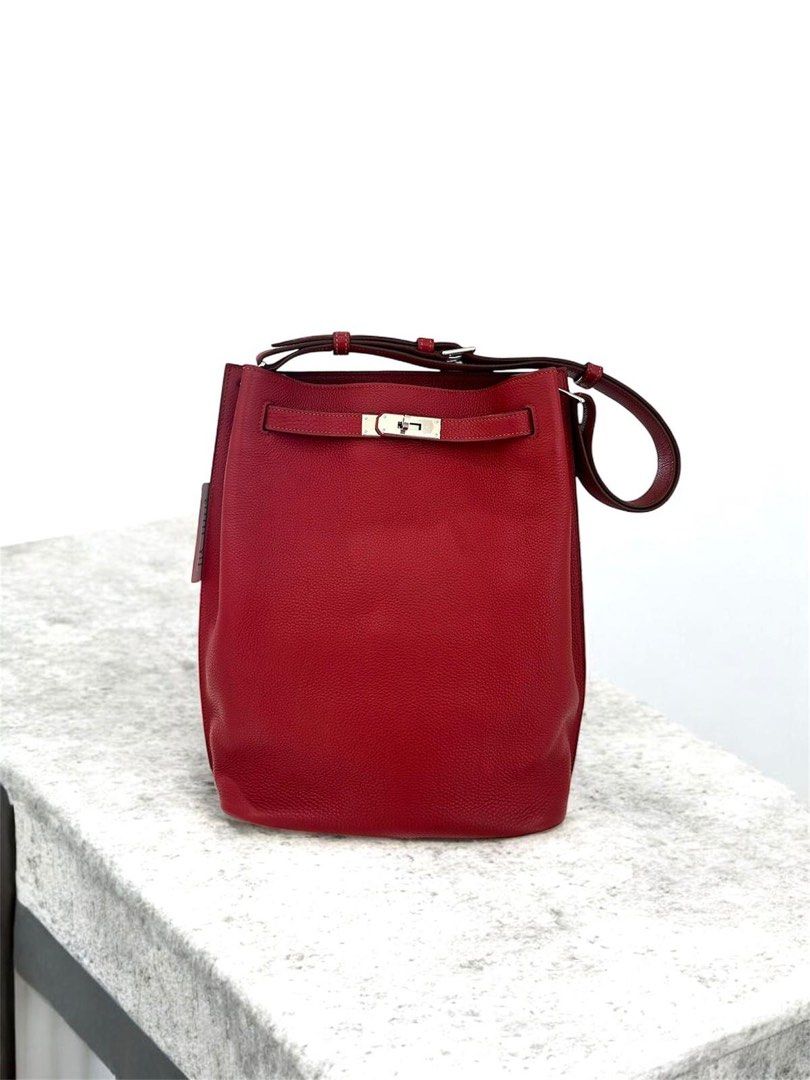 Hermes So Kelly 26 Rouge Garrance Togo PHW #M Square, Luxury, Bags ...
