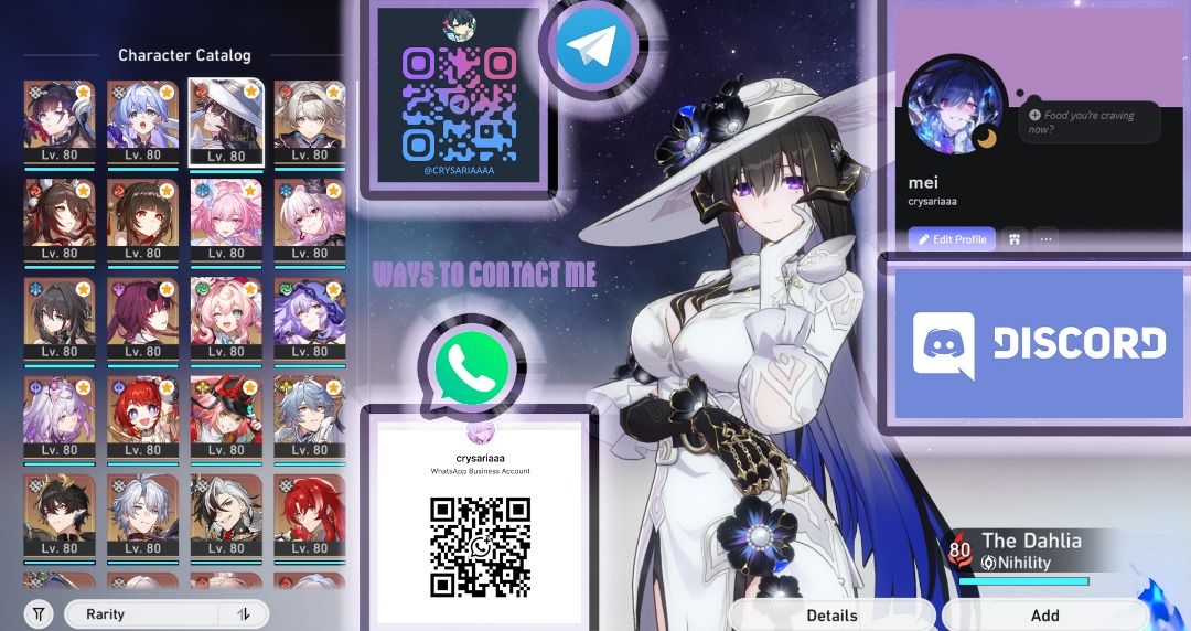 HONKAI STAR RAIL ACCOUNT - TL70 | THE DAHLIA, CYRENE, FIREFLY, HYSILENS ...