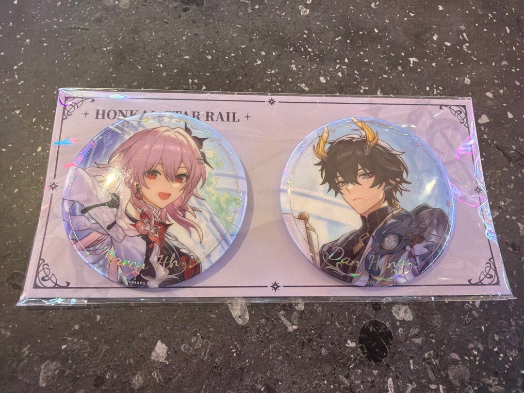 Honkai Star Rail Flame Chase Fiesta Dan Heng can badge, Hobbies & Toys ...