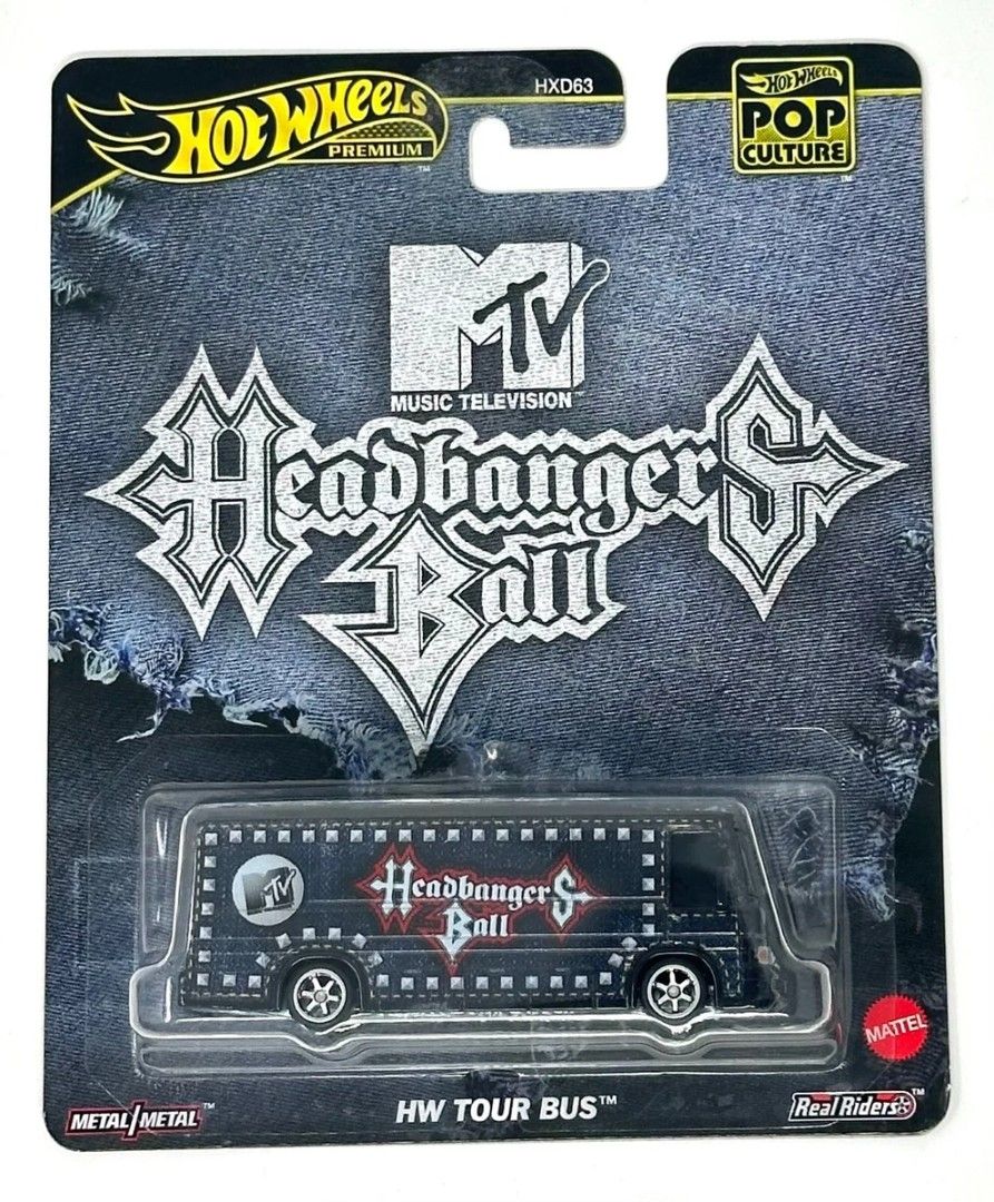 Hot Wheels Premium Pop Culture MTV Headbangers Ball HW Tour Bus diecast ...