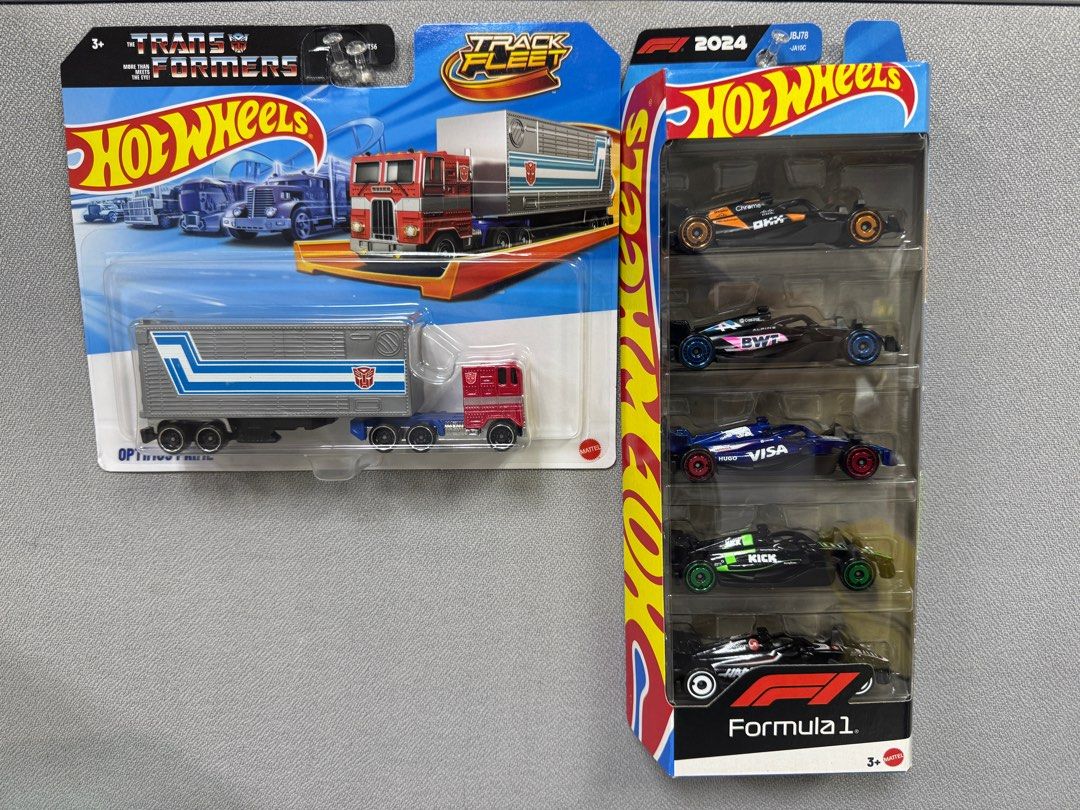 Hot Wheels Transformers Optimus Prime & F1 Formula 1, Hobbies & Toys ...