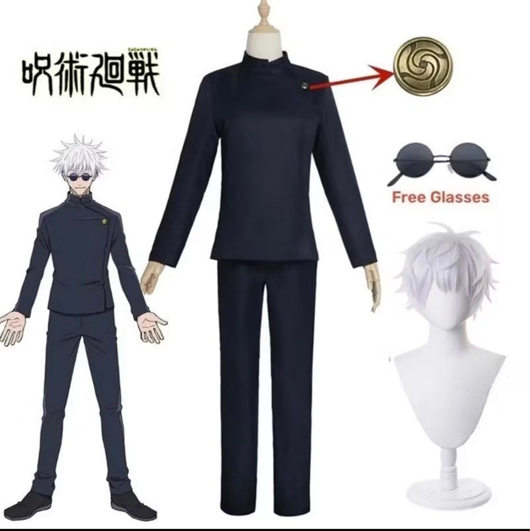 Jujutsu Kaisen Gojo Satoru Cosplay Costume, Men's Fashion, Tops & Sets ...