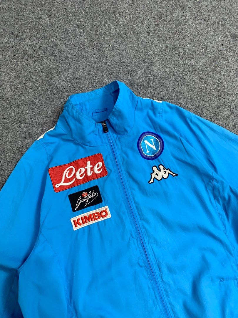🔥Sold🔥 Kappa x Napoli (2017-18) Tracksuit Jacket, Fesyen Pria, Pakaian ...