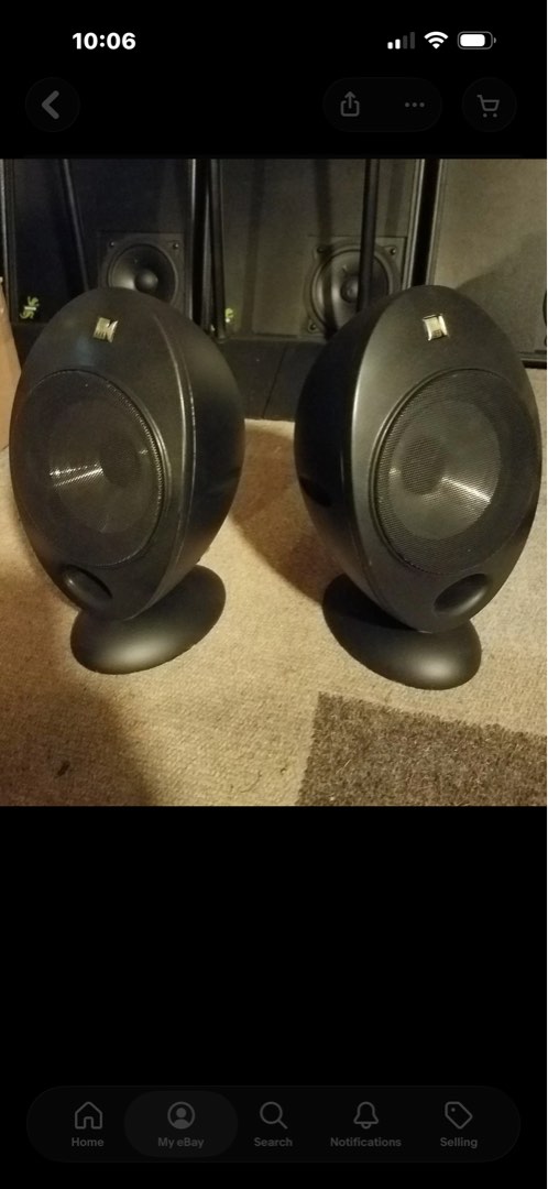 KEF Egg Speakers (HTS2001 Satellite Black), Audio, Soundbars, Speakers ...